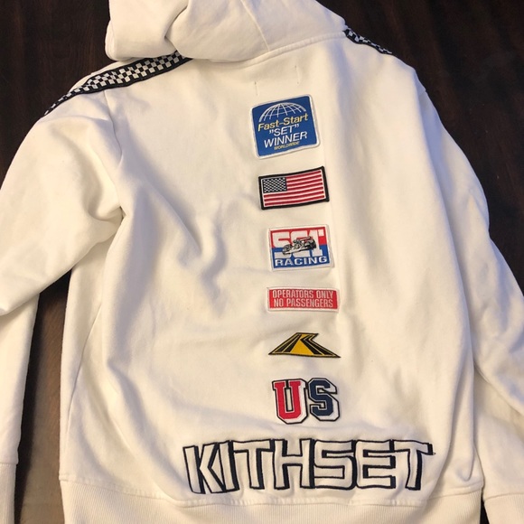 Kith | Shirts | Kith Racing Flag Hoodie White | Poshmark